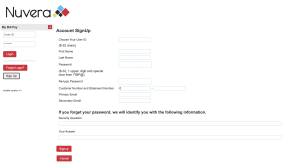 Online Account Setup - Nuvera